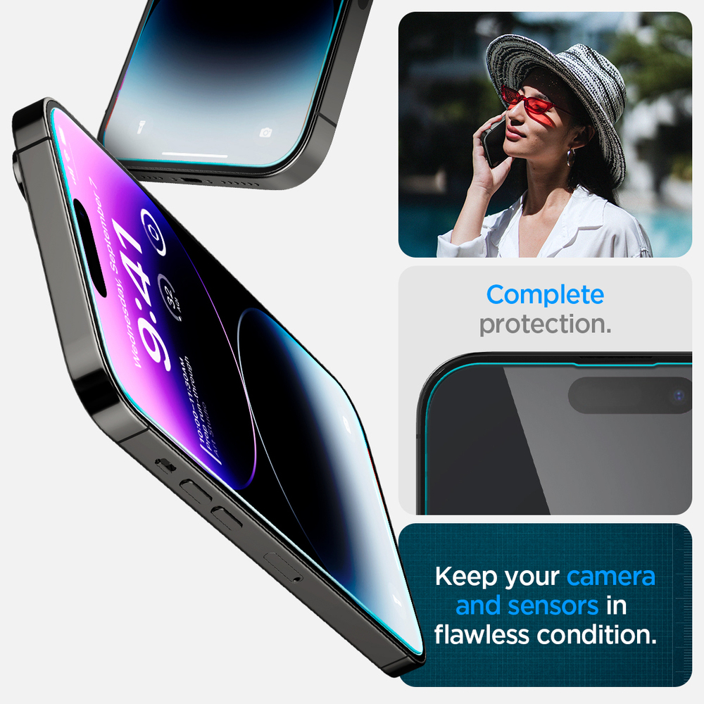 iPhone 14 Pro Max Glas tR Slim HD (1 Pack) Transparency | Spigen ...