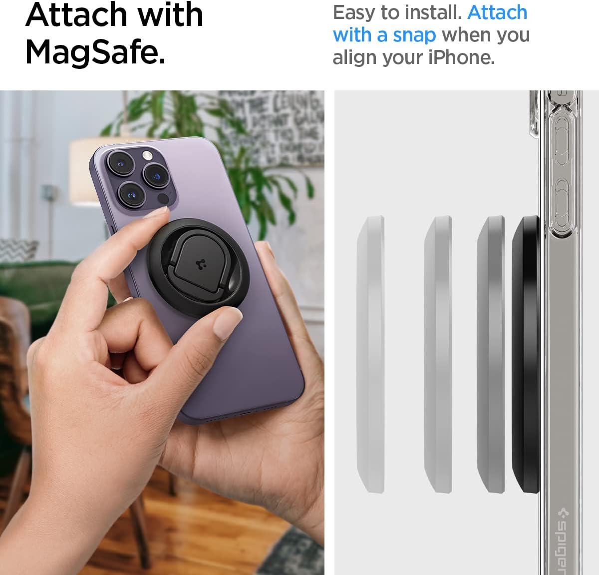 Spigen OM101 Black Webcam Mount (MagFit) | Spigen Philippines
