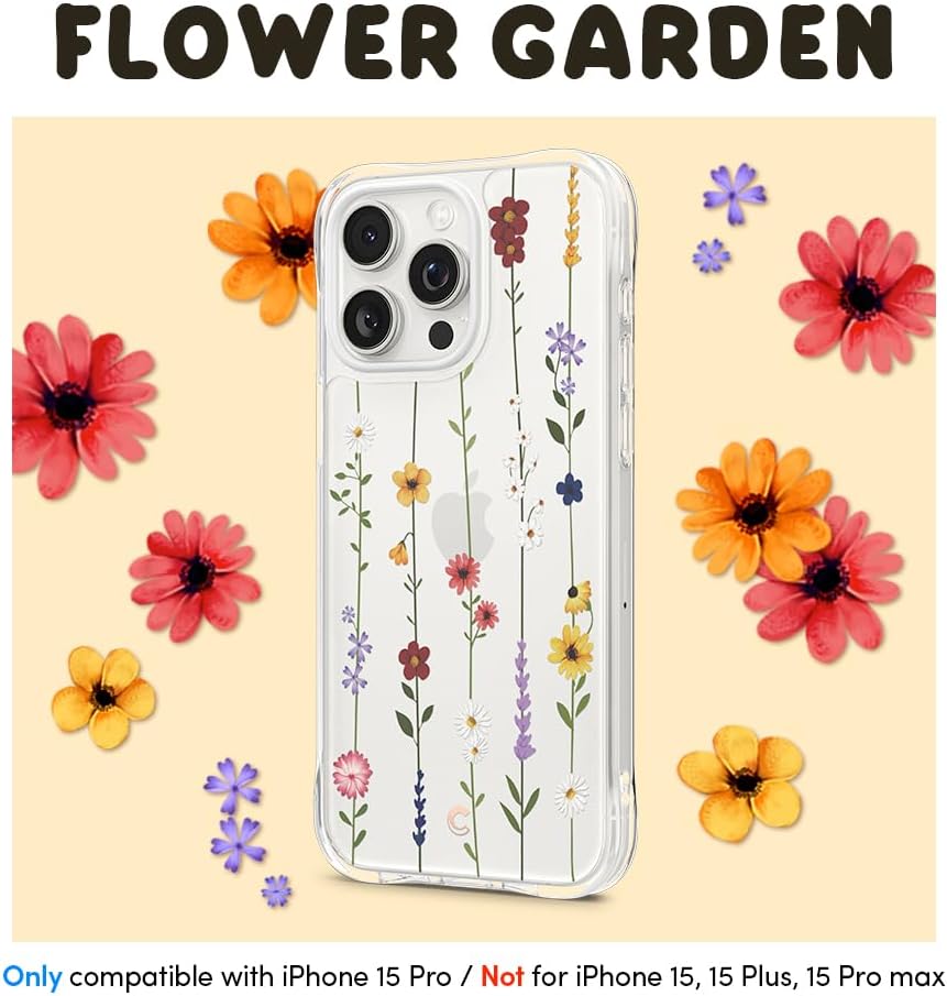 Cyrill by Spigen iPhone 15 Pro Case Cecile Flower Garden | Spigen ...