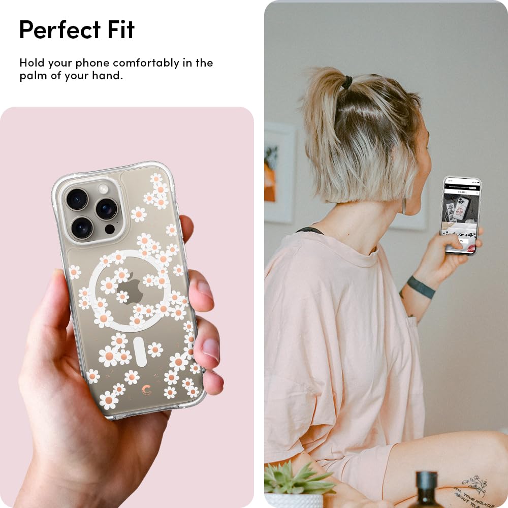 Cyrill by Spigen iPhone 15 Pro Max Case Cecile White Daisy Mag | Spigen Philippines