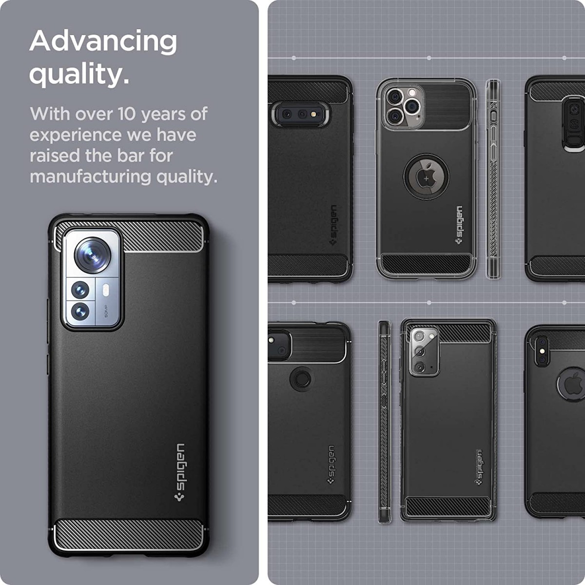 Xiaomi 12 Pro Case Rugged Armor | Spigen Philippines