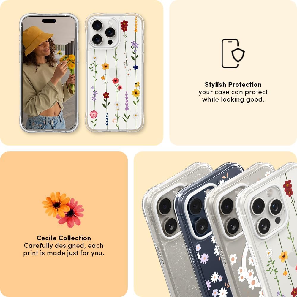 Cyrill by Spigen iPhone 15 Pro Max Case Cecile Flower Garden | Spigen ...