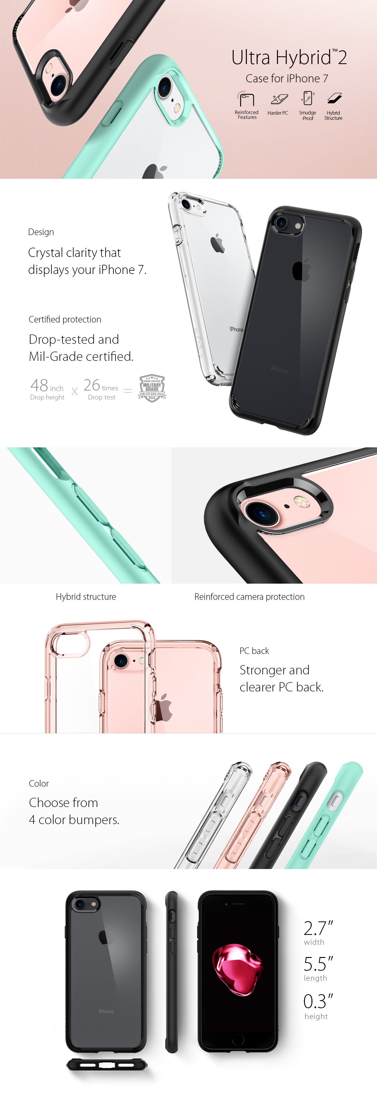 iPhone 7 Case Ultra Hybrid 2 | Spigen Philippines