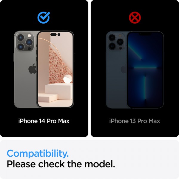 iPhone 14 Pro Max Glas tR Slim HD (1 Pack) FC Black | Spigen Philippines